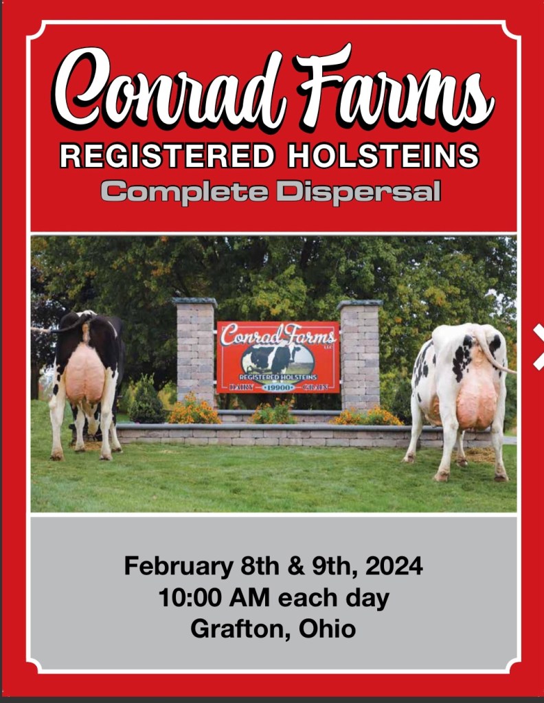 Conrad Farms Reg Holsteins Complete Dispersal Catalog Online – Ohio ...