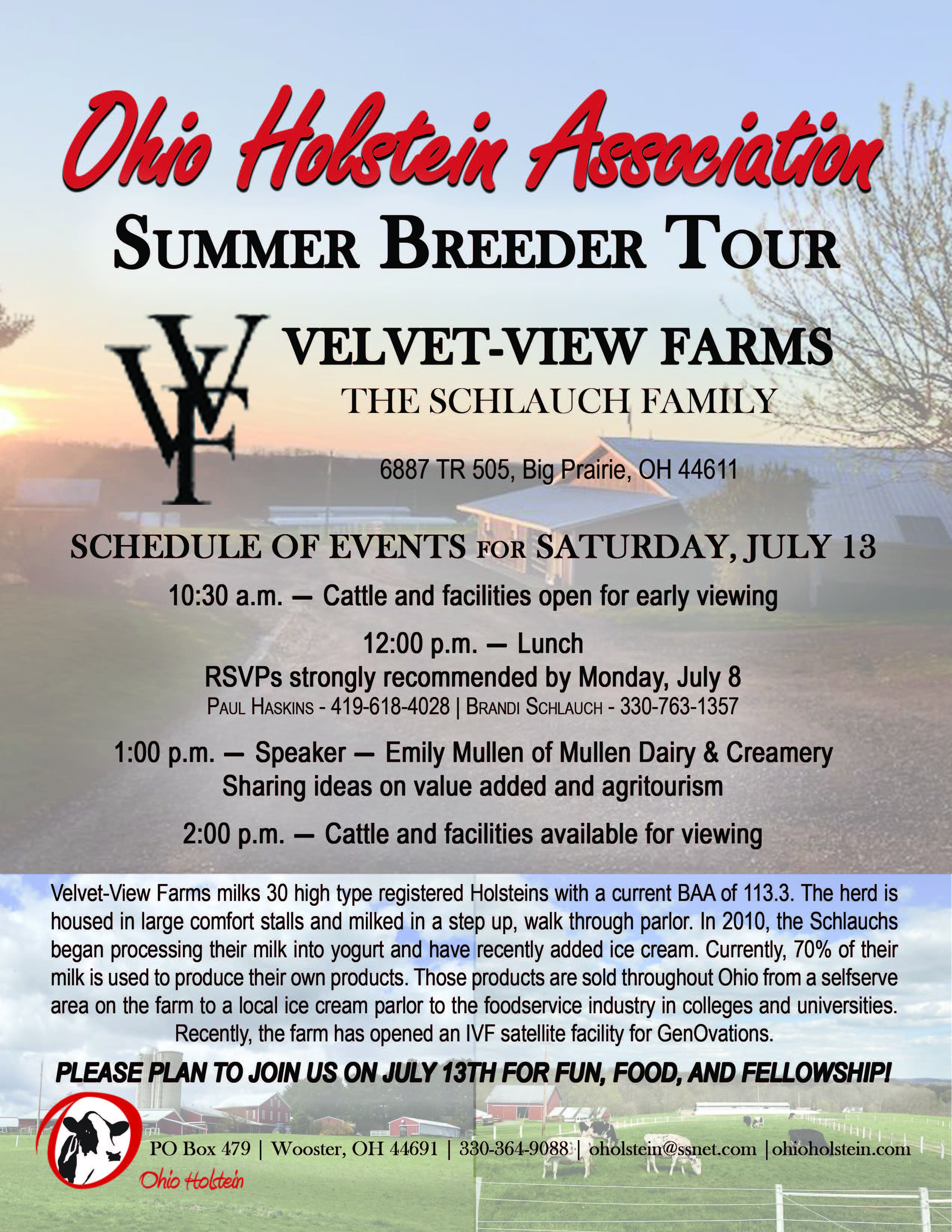 Summer Breeder Tour – Ohio Holstein Association